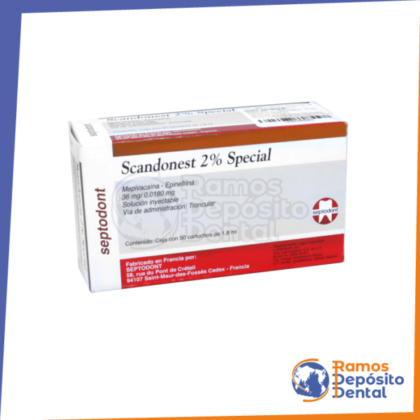 Anestésico Scandonest 2% C50 Septodont – Ramos Depósito